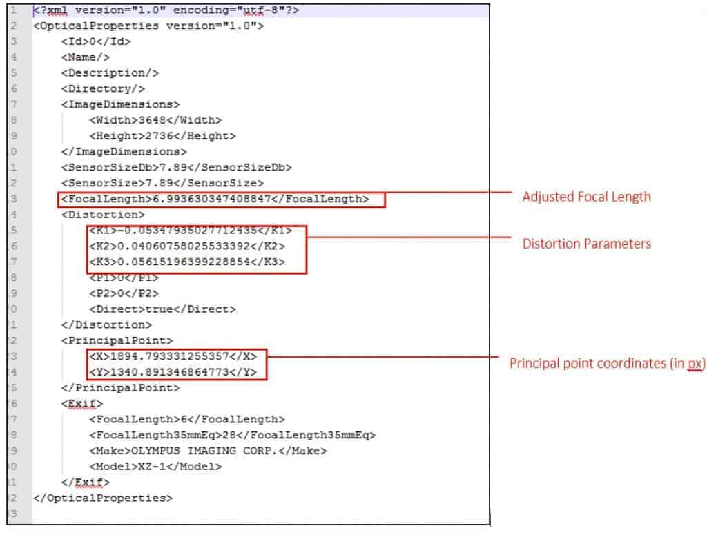 Comment exporter et importer les propriétés optiques de la caméra dans ContextCapture